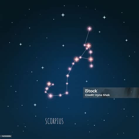 벡터 일러스트 레이 션 전갈 자리 별자리 천문학적 진한 푸른 하늘 별이 빛나는 하늘 별빛 우주 조디악 기호 0명에 대한 스톡 벡터 아트 및 기타 이미지 Istock