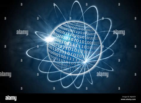 Shiny Sphere With Binary Code Stock Photo Alamy
