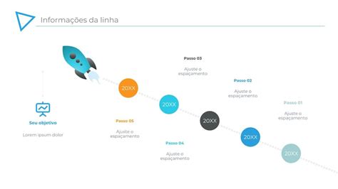 Apresentação Foguete Está Passando Pela Linha Do Tempo Temas De Slides