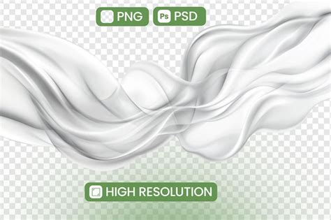 Premium Psd Fluid White Abstract Waves Flow Seamlessly Creating Elegant Designs For