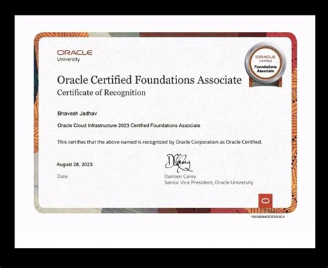 Bhavesh Jadhav On Linkedin Oraclecertification Careergrowth