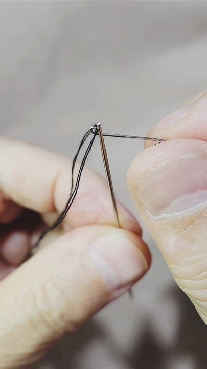 옷핀으로 바늘에 실을 쉽게 꼬이는 방법 Youtube