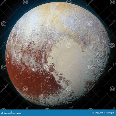 Pluto Planet Of The Solar System Watercolor Isolated Illustration On