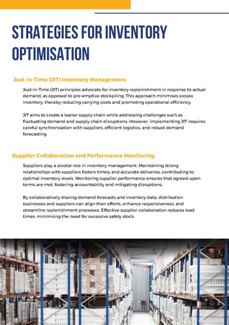 Achieving Inventory Optimisation Whitepaper Download