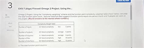 Solved Ex 5 7 Algo Firewall Omega 2 Project Using The Complexity 1 Answer