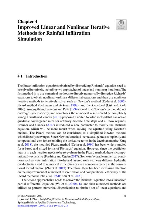 Pdf Improved Linear And Nonlinear Iterative Methods For Rainfall