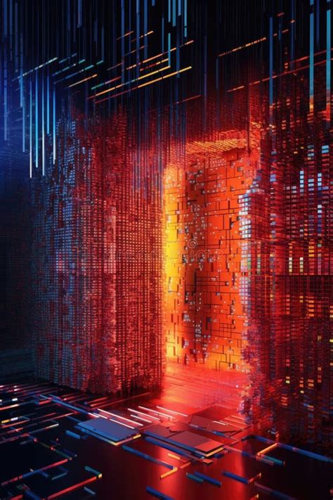 Abstract Data Encryption Visual Concept Stock Illustration