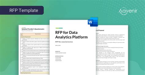 Rfp For Data Analytics Platform Aavenir