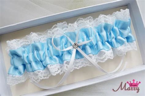 블루 레이스 가터 벨트 라인석 새틴 보우 신부 웨딩 가터 선물 파란색가터 Aliexpress