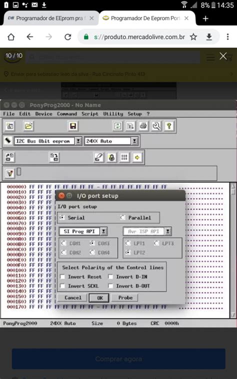 Projeto Programador De Eeprom Versao Completa Modelo Serial RS PONYPROG