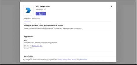 Bot Conversation Quickstart Python Code Samples Microsoft Learn