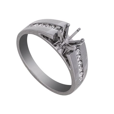 Kesslers 1 4ct T W Diamond Engagement Ring In 14k White Gold Burd342380 Kesslers Diamonds