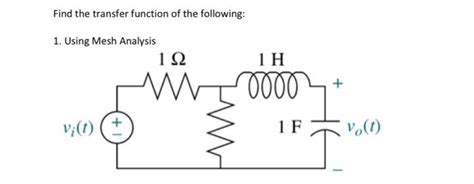 Solved Find The Transfer Function Of The Following Using Chegg