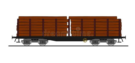 Flat Train Side Car Stock Illustrations 898 Flat Train Side Car Stock