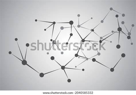Abstract Connecting Dots Lines Connection Science Stock Vector Royalty