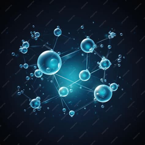 Premium Photo Atom And Molecule Structure Bubbles On Dark Background
