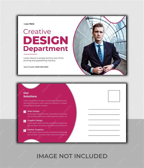 Premium Vector Corporate Business Postcard Template Design