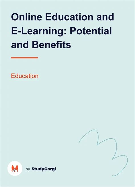 Online Education And E Learning Free Essay Example