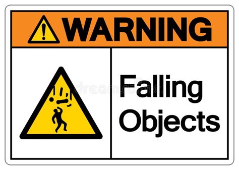 Danger Falling Objects Symbol Vector Illustration Isolated On White Background Label Eps10