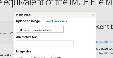 Is There The Equivalent Of The Imce File Manager Backdrop Forum