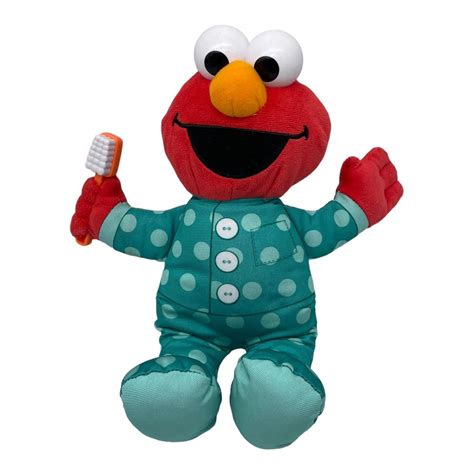 Sesame Street Brushy Brush Elmo 12 Inch Plush Sings The 54 Off
