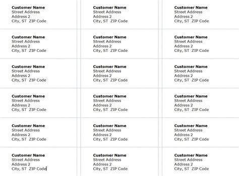 Avery Address Label Template 8160