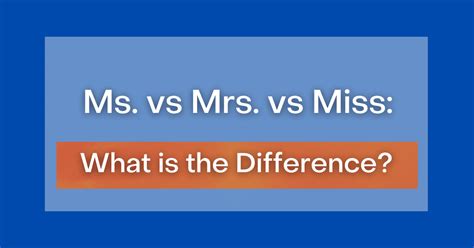 What Is The Difference Between Ms Miss And Mrs At Jack Radcliffe Blog