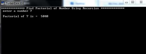 C Program With Recursion Find Factorial Using Recursion In C