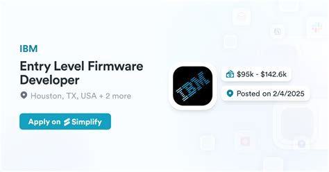 Entry Level Firmware Developer Ibm Simplify Jobs