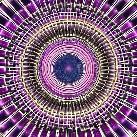 A Circular Design With Intricate Interlocking Shapes In Shades Of Pink And Purple1 Generative