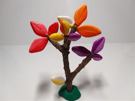 Как слепить Дерево 🌳 из пластилина полимерной глины мастики Plants