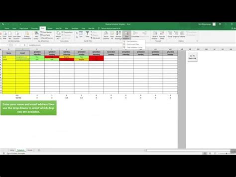 Excel Spreadsheet Template For Scheduling