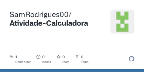 Github Samrodrigues00atividade Calculadora