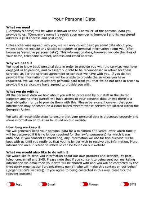 Data Processing Agreement Template