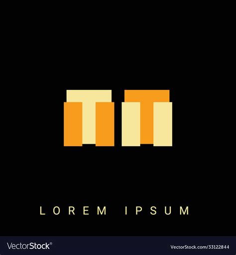 Modern Creative Shaped Tt Tt T T Logo Initial Vector Image