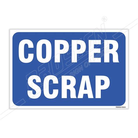 Copper Scrap Sign Protector Firesafety