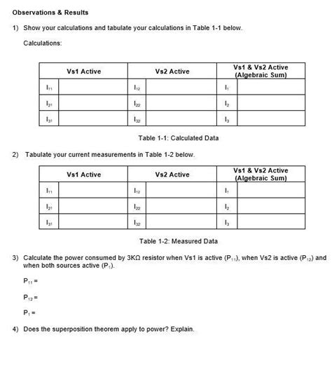 Solved Experiment 1 Verification Of The Superposition