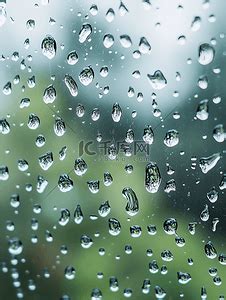 雨天水滴覆盖的玻璃宏观纹理高清摄影大图 千库网