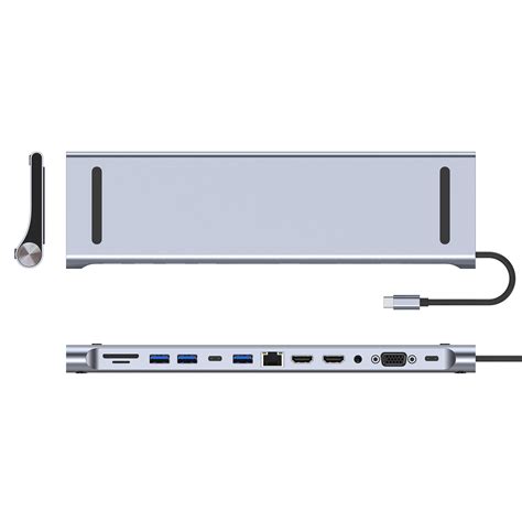 Adaptor Hub Multiport In MOSMAOO USB C TF SD Card Reader X HDMI K Port PD W