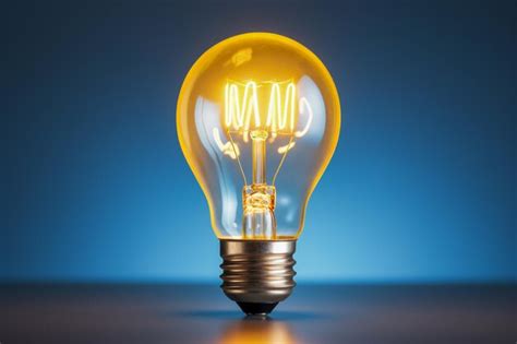 premium ai image idea concept lightbulb on wooden table