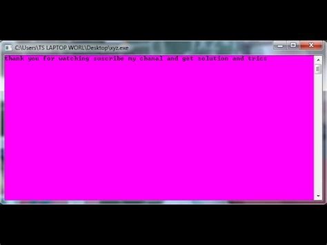 Colored Output Display In C Youtube