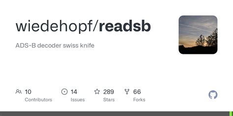 GitHub Wiedehopf Readsb ADS B Decoder Swiss Knife