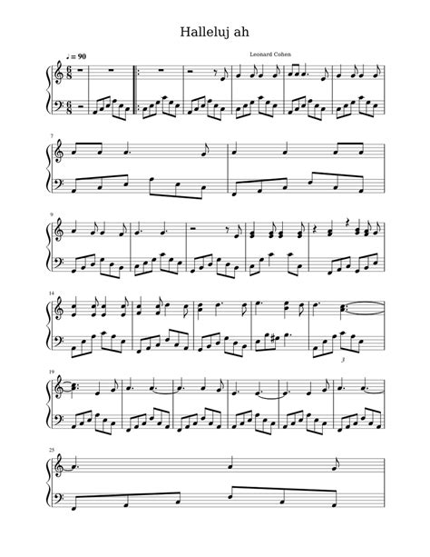 Leonard Cohen Hallelujah Sheet Music