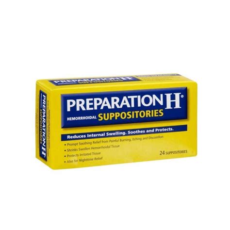 Preparation H 24 Suppository Vitazone