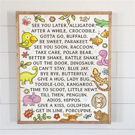 Download And Print See You Later Alligator Poster Free Printable Free Pdf