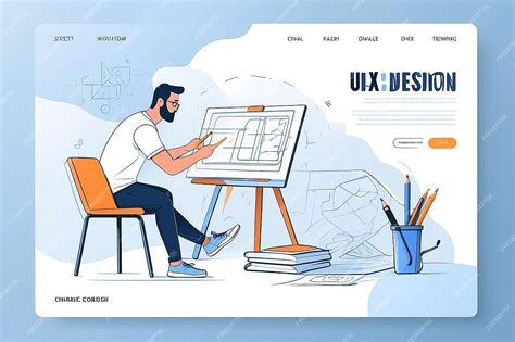 Premium Photo Man Is Working On Ui Ux Design Project Designer Drawing