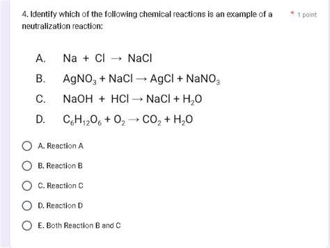 Solved Identify Which Of The Following Chemical Reactions Chegg