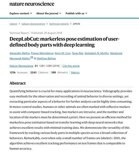 I Recently Implemented Deeplabcut Dlc An Open Source Motor Control Emmanuel Olarewaju