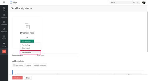 Merging Templates And Sending Them For Signatures