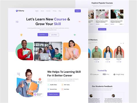 E Learning Management System In 2025 Web Design Website Header Design Learning Website Design